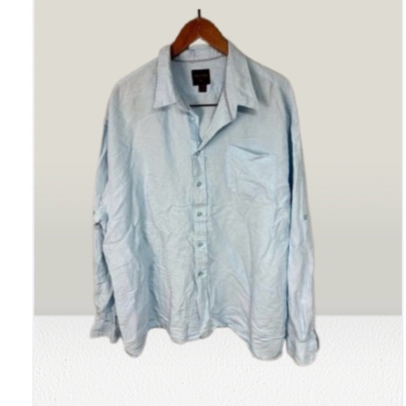 Linea Uomo | Shirts | Linea Uomomens Big Tall Linen Shirt Sz 4x C946 ...